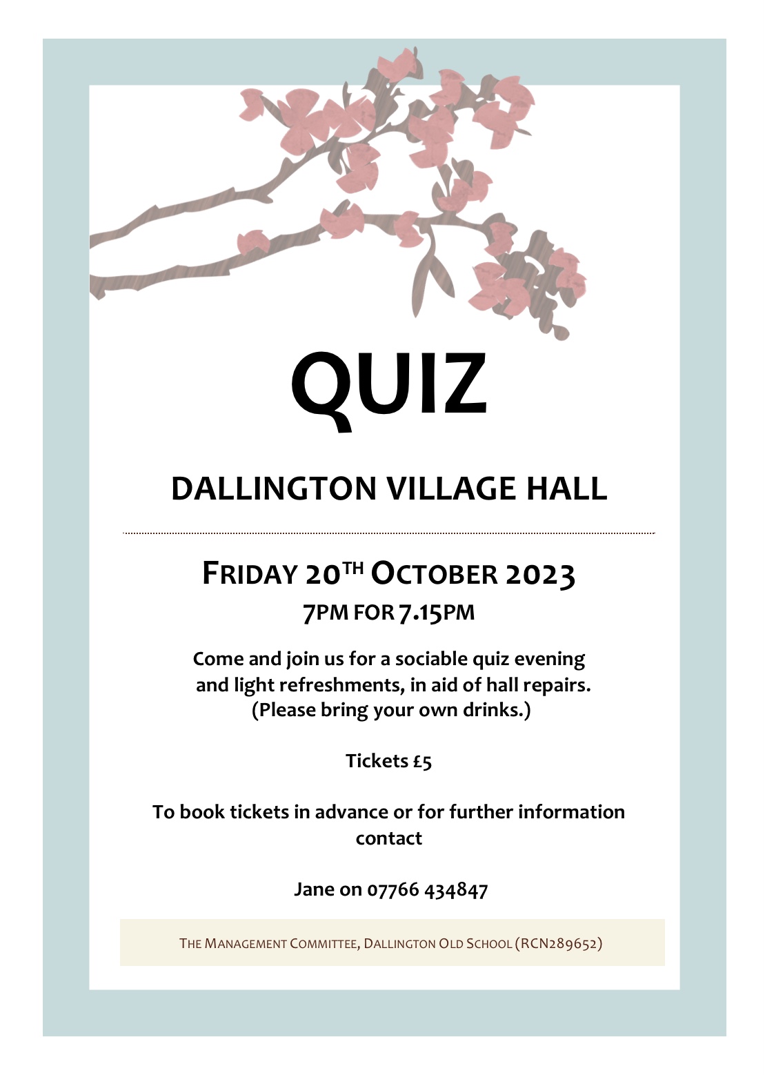 Quiz Night This Friday 20th October – Dallington Parish Website
